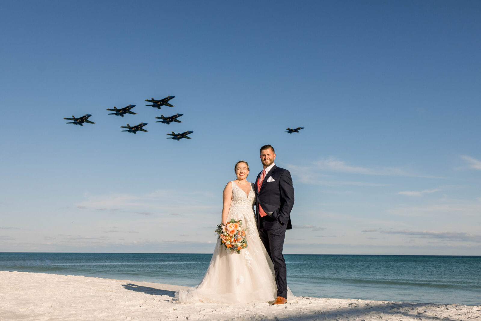 Pensacola Beach Wedding with Blue Angels Flyover - jordanwestphoto.com